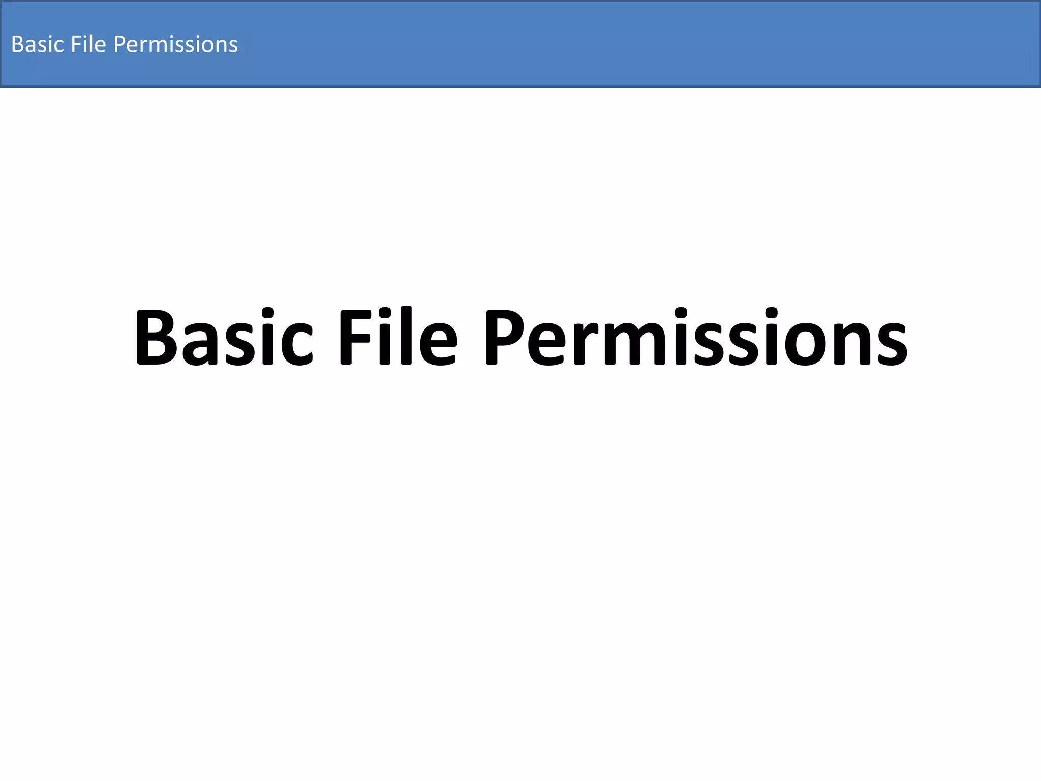 File permission in linux | PPTX