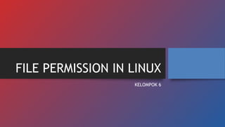 Materi File Permission pada Sistem Operasi Linux | PPT