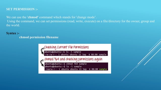 File permission in Linux | PPTX