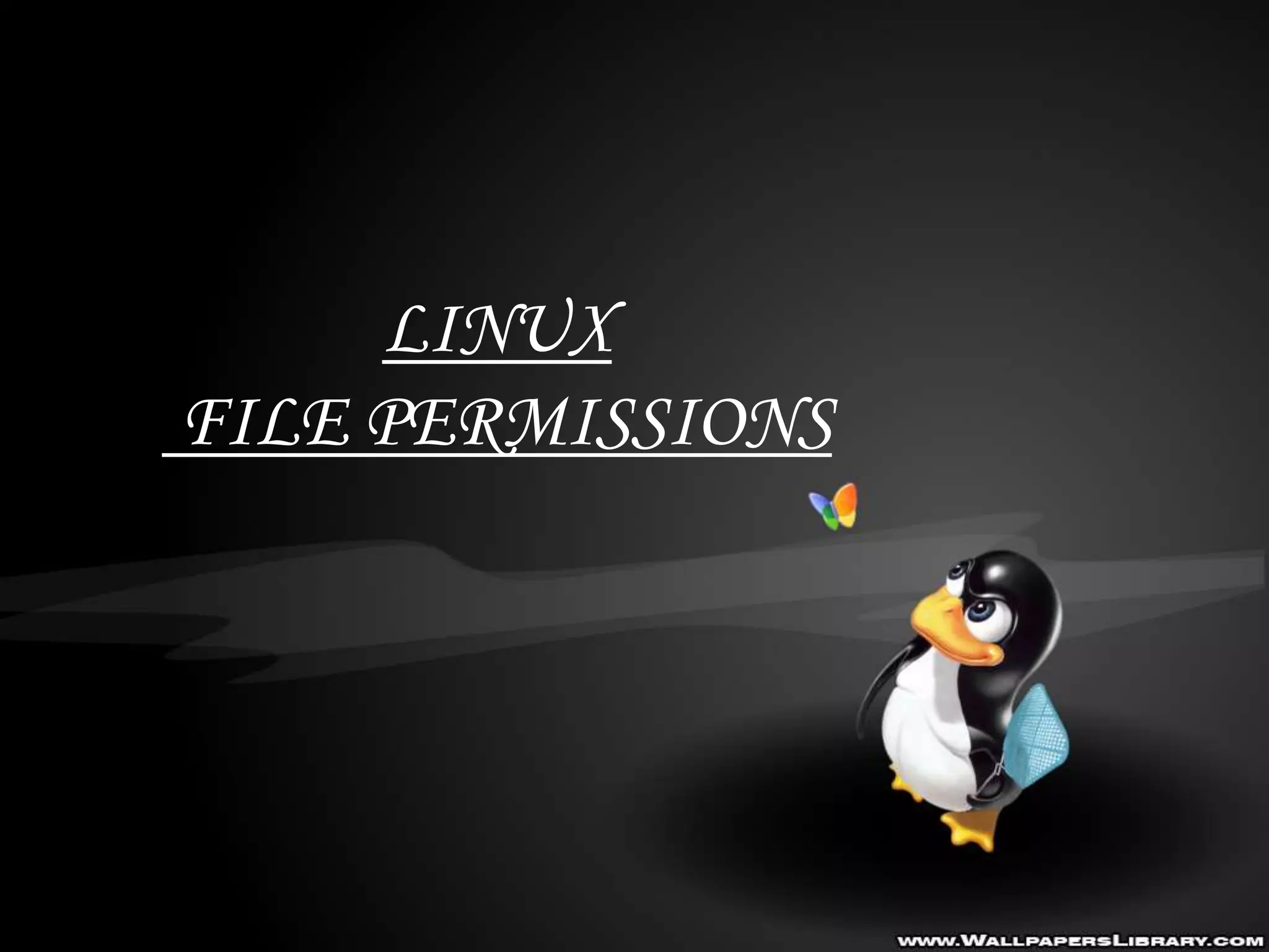 Filepermissions in linux | PPTX