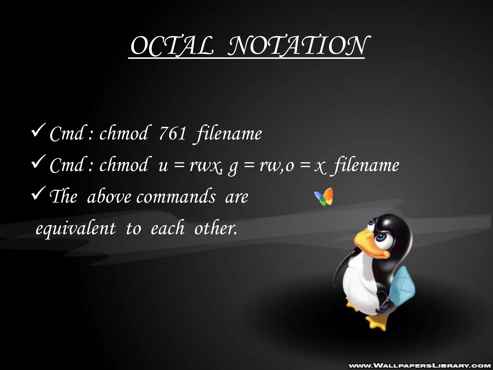 Filepermissions in linux | PPTX