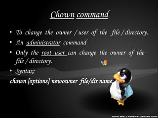 Filepermissions in linux | PPTX