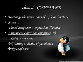 Filepermissions in linux | PPTX