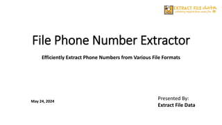 File Phone Number Extractor - Extract File Data | PPTX