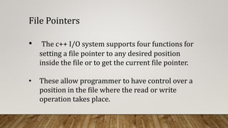 file pointers & manipulators.pptx | Programming Languages | Computing