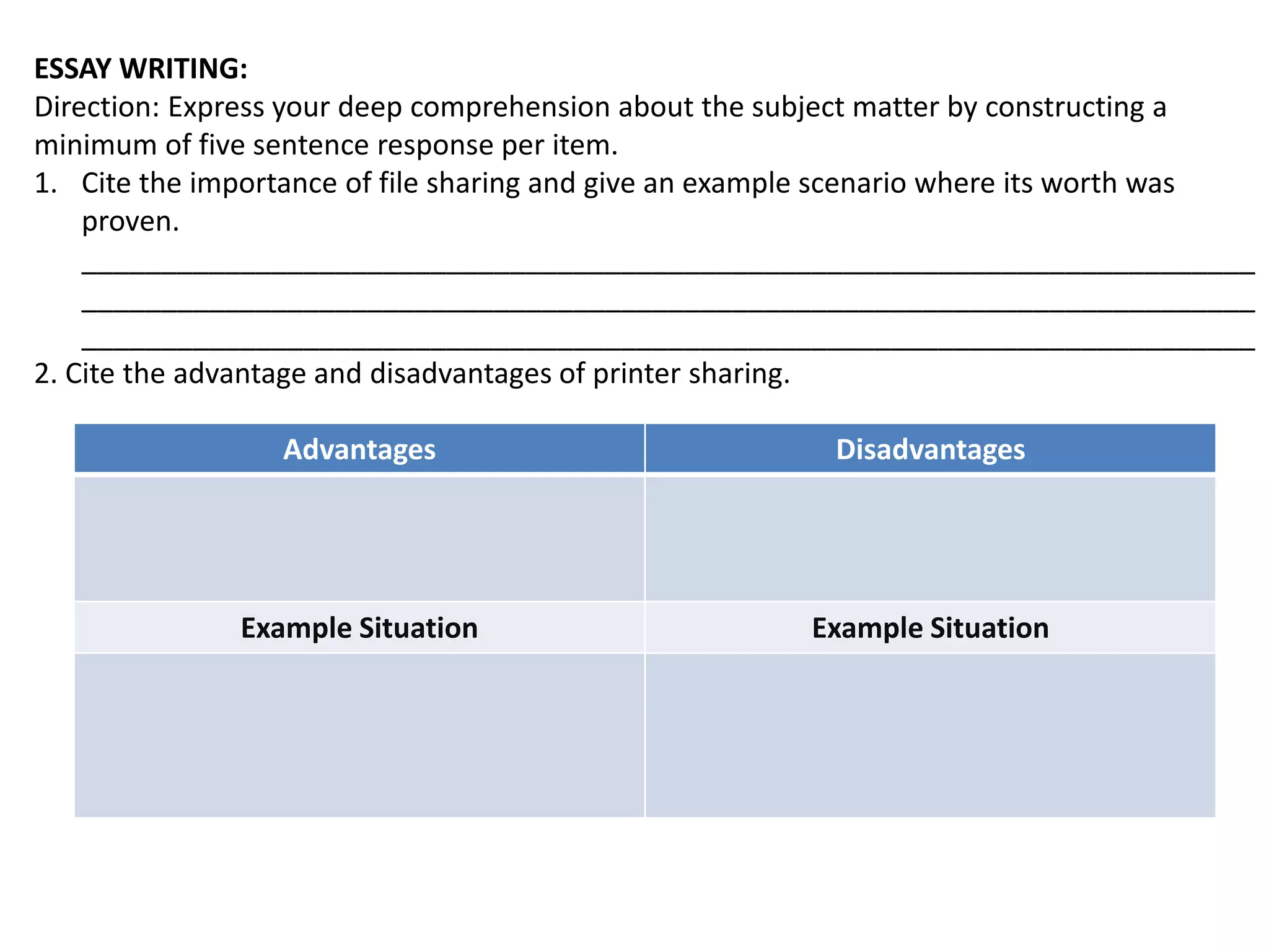 File & Printer Sharing | PPTX