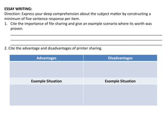 File & Printer Sharing | PPTX