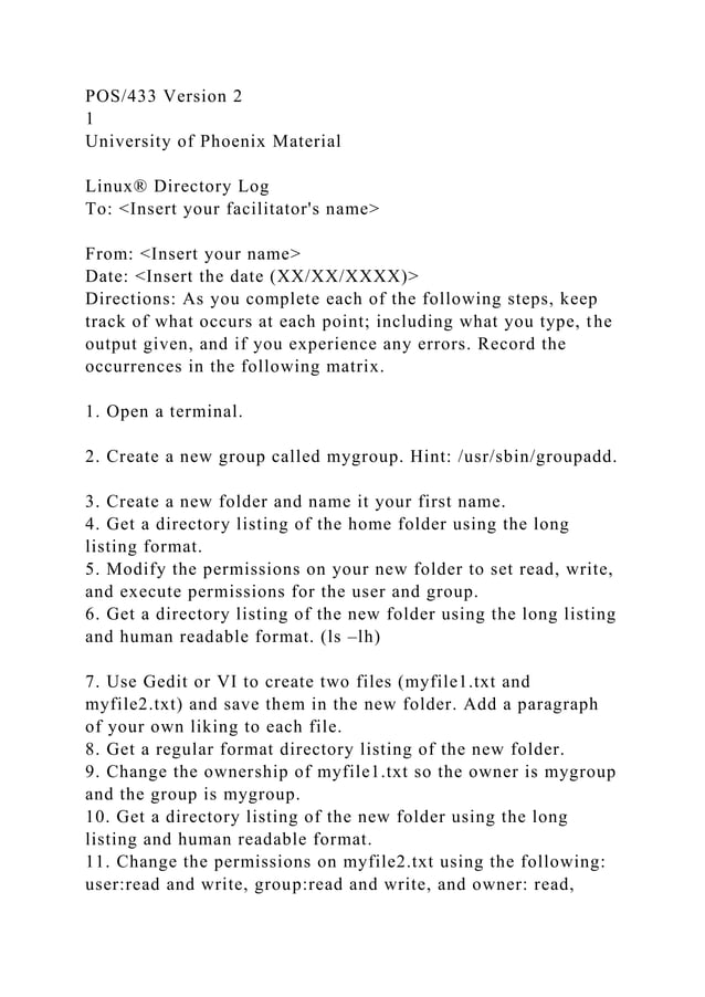 File Processing Commands WorksheetPOS433 Version 21Univ.docx