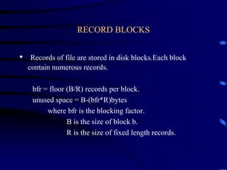 File records on disk | PPTX