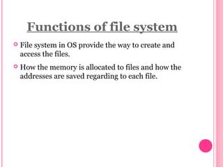 Files | PPT | Operating Systems | Computer Software and Applications