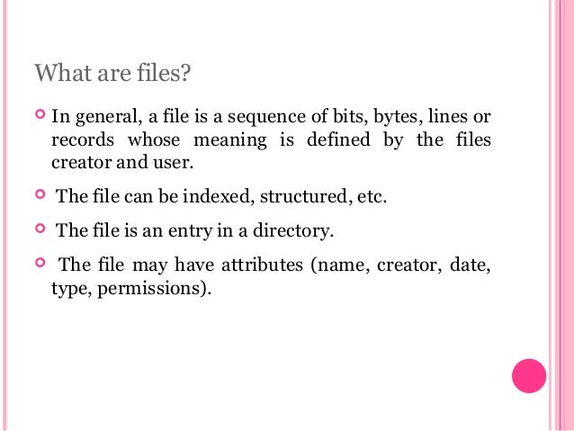 Files