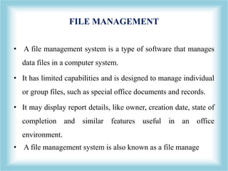 File Management | PPTX