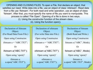 FILE HANDLING IN C++. +2 COMPUTER SCIENCE CBSE AND STATE SYLLABUS | PPT