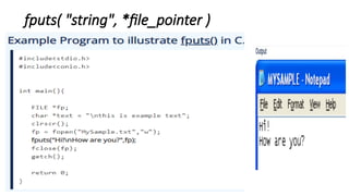 files concept in c program which is very use full | PPTX
