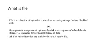 files concept in c program which is very use full | PPTX