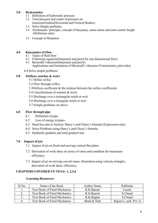 Engineering Department documents syllabus | PDF