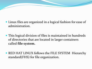 Files and directories in Linux 6 | PPTX