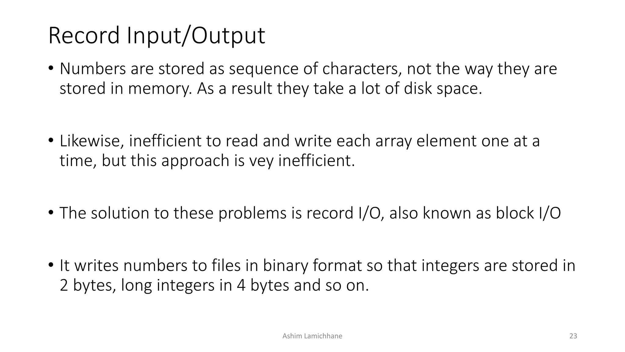 UNIT 10. Files and file handling in C | PPTX