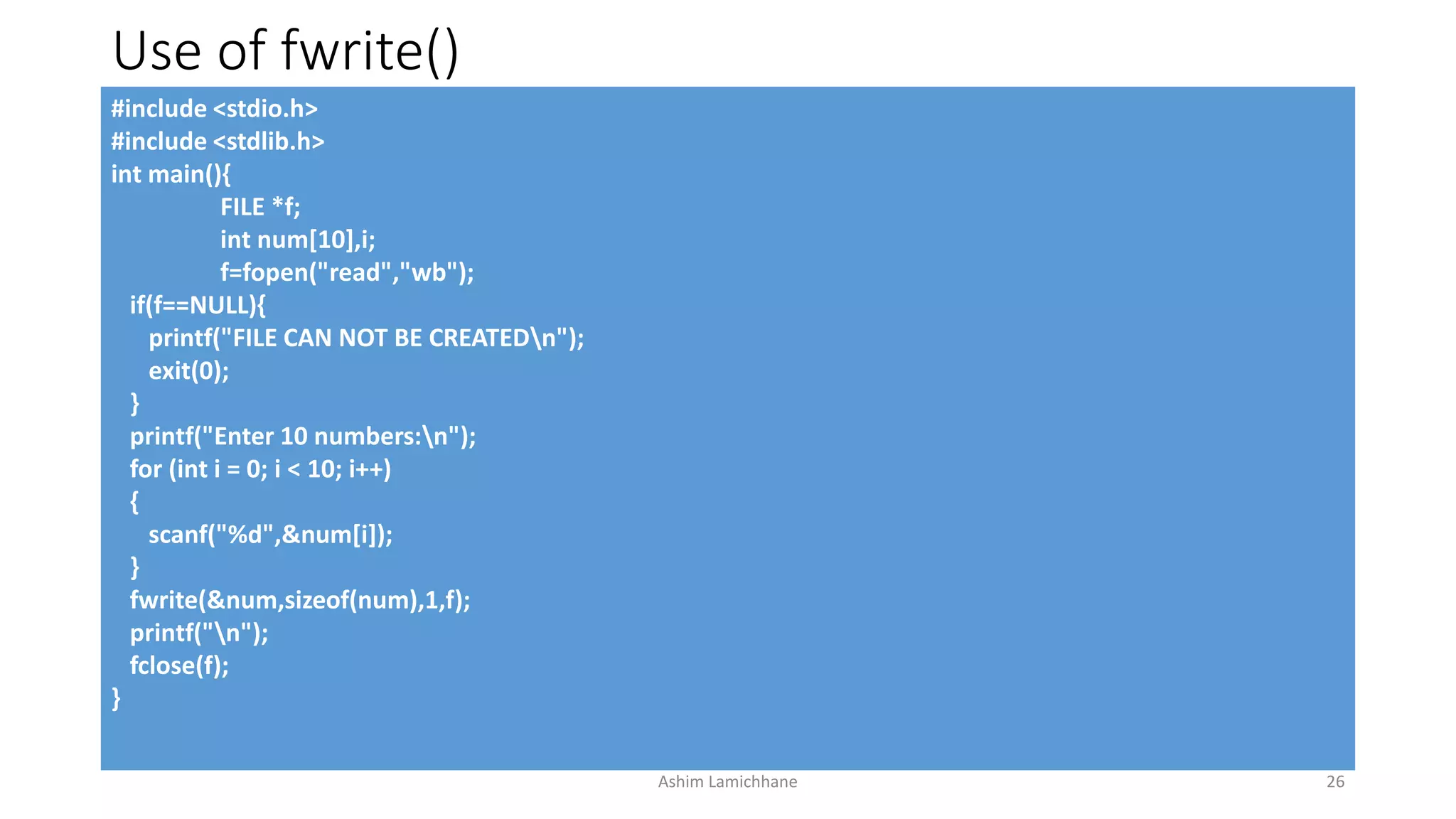 Unit 10 Files And File Handling In C Ppt