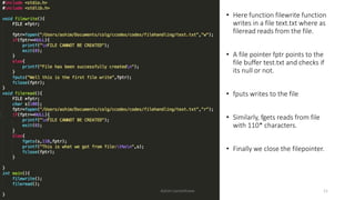 UNIT 10. Files and file handling in C | PPTX