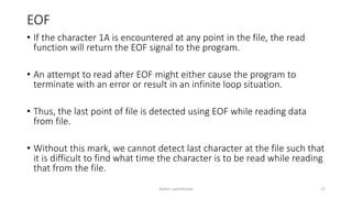 UNIT 10. Files and file handling in C | PPTX