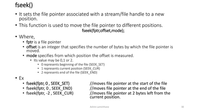 Unit 10 Files And File Handling In C Ppt