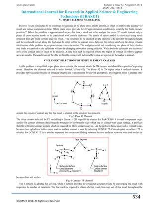 Hertz Contact Stress Analysis and Validation Using Finite Element Analysis | PDF