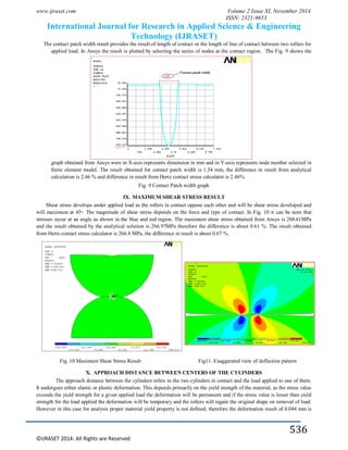 Hertz Contact Stress Analysis and Validation Using Finite Element Analysis | PDF