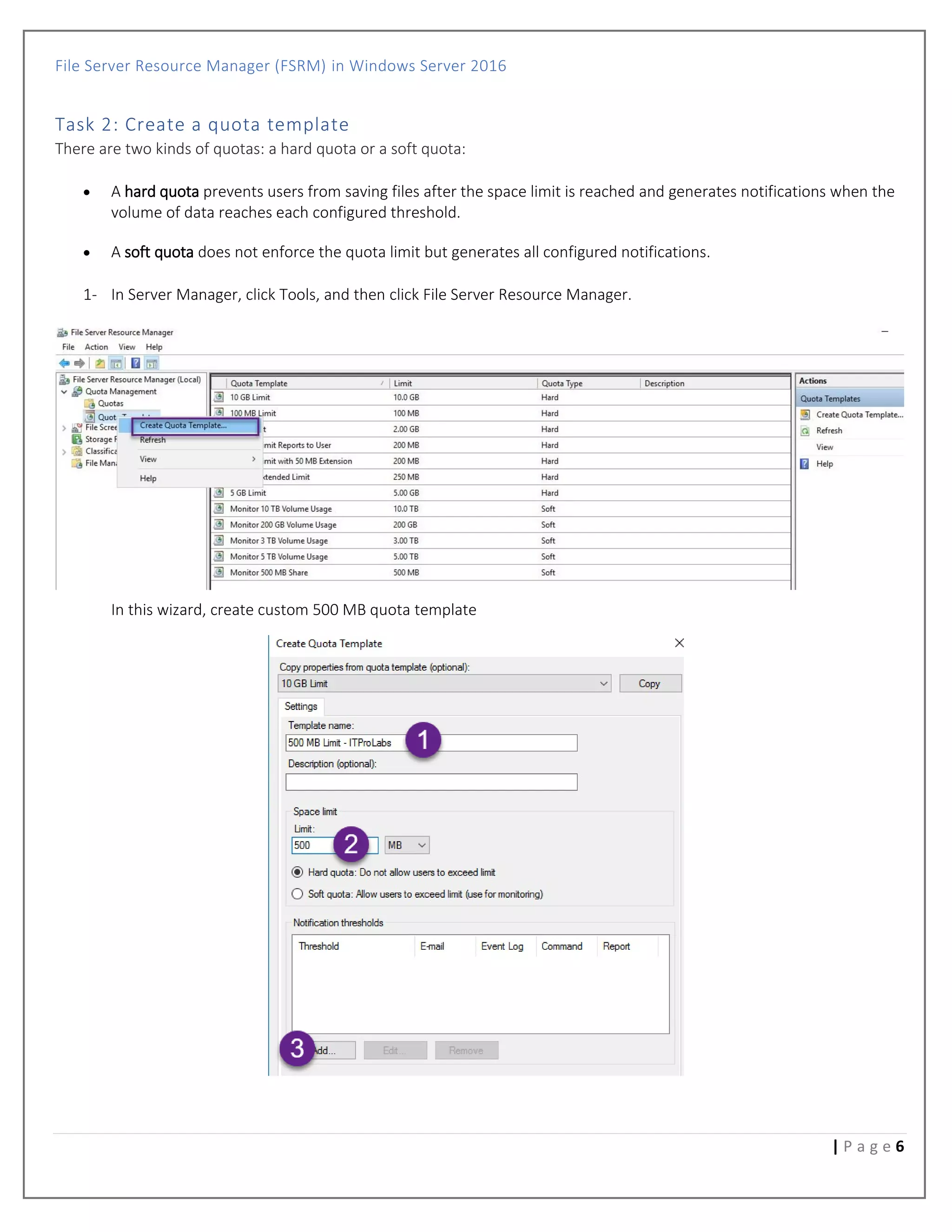 File server resource manager (fsrm) in windows server 2016 | PDF