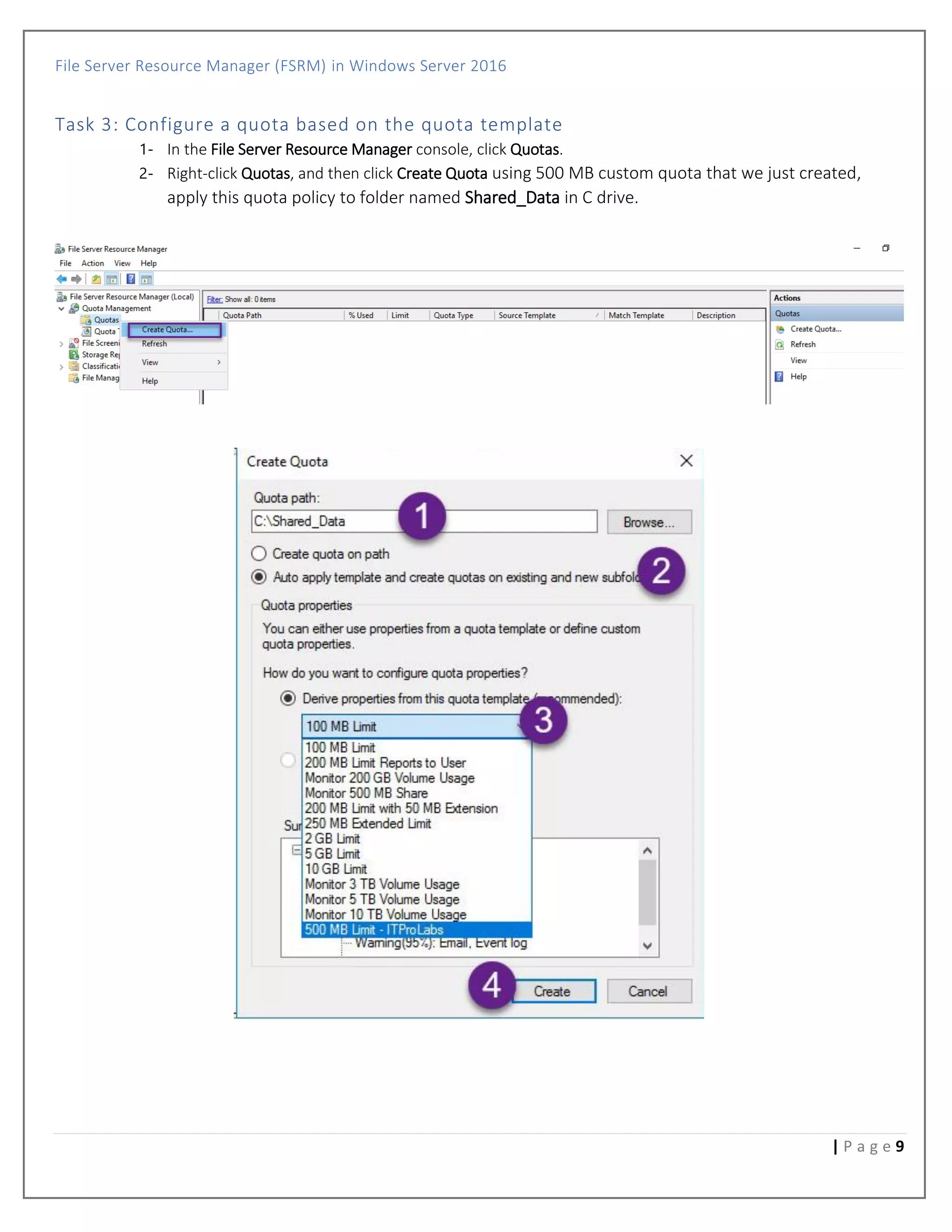 File server resource manager (fsrm) in windows server 2016 | PDF