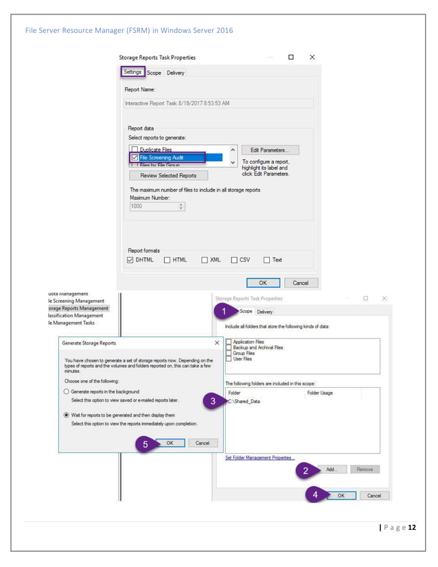 File server resource manager (fsrm) in windows server 2016 | PDF
