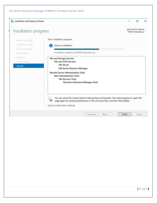 File Server Resource Manager Fsrm In Windows Server 2016 Pdf