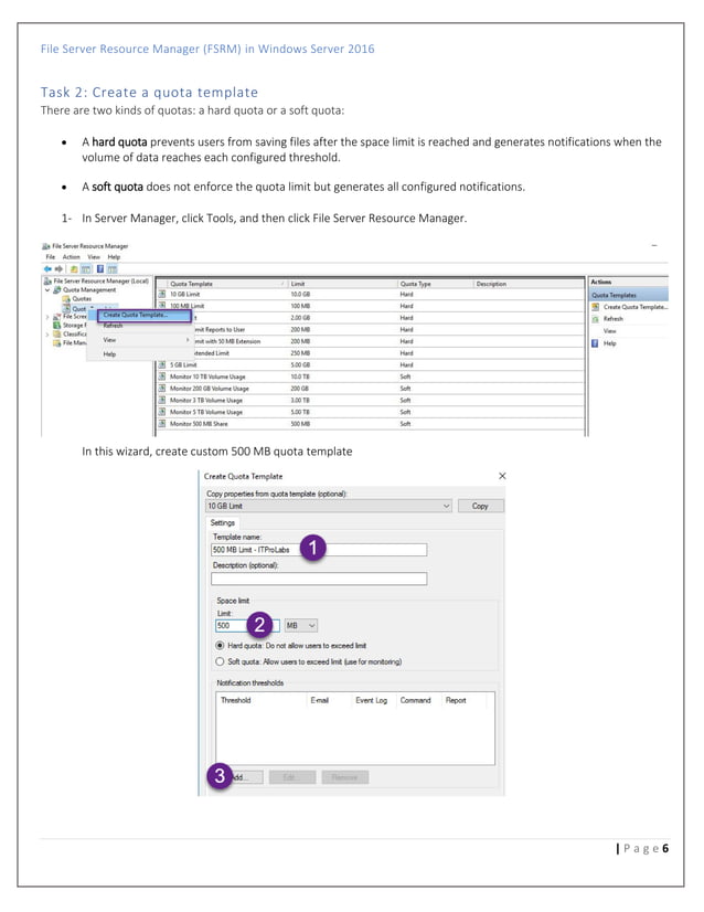 File Server Resource Manager Fsrm In Windows Server 2016 Pdf