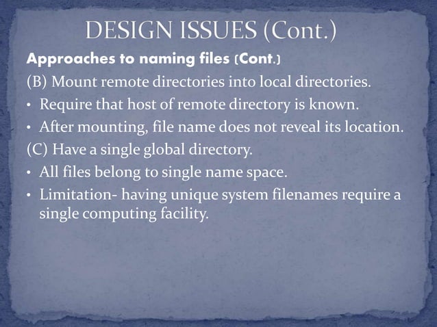 File service architecture and network file system | PPT