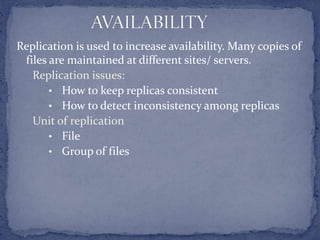File service architecture and network file system | PPTX