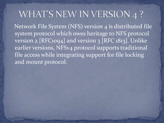 File service architecture and network file system | PPT