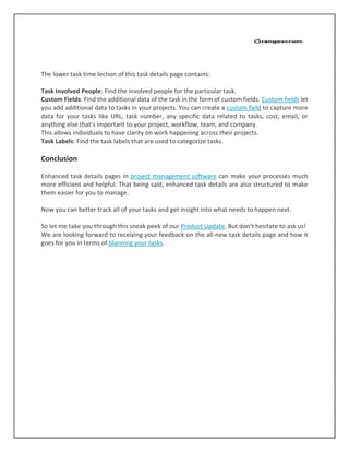 Enhanced Task Details Page Released 2022 | PDF