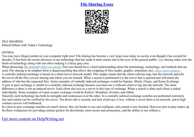 File Sharing Essay | PPT