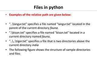 Files in Python.pptx | Programming Languages | Computing