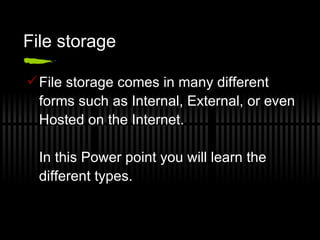 File storage | PPT