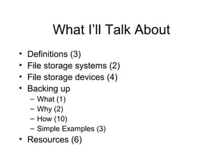 File storageandbackupsystems | PPT