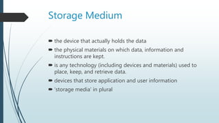 File storage medium and technology | PPTX