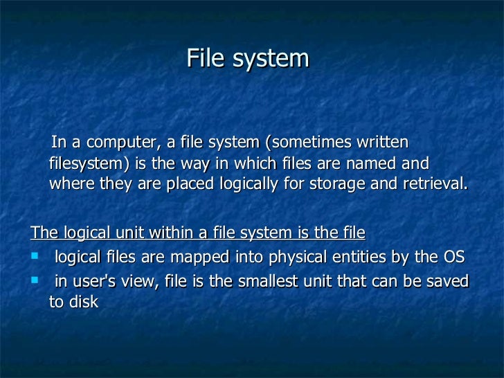 File system