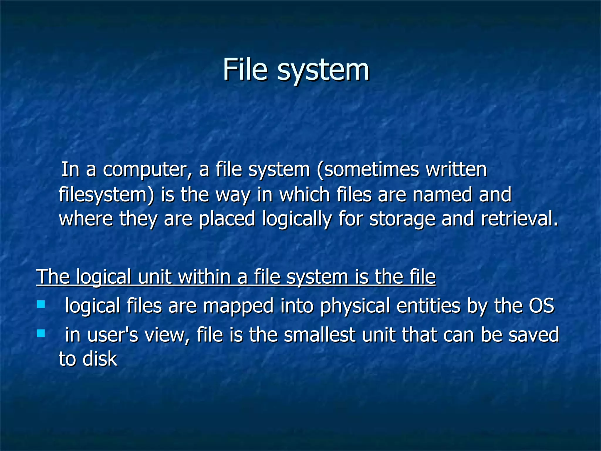 File system | PPT
