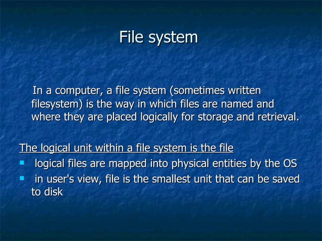 File system | PPT