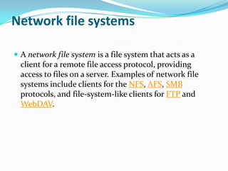 File system Os | PPTX