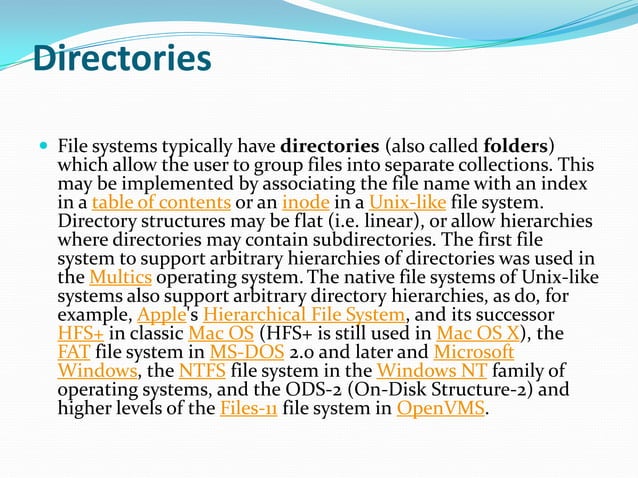 File system Os | PPTX | Operating Systems | Computer Software and ...