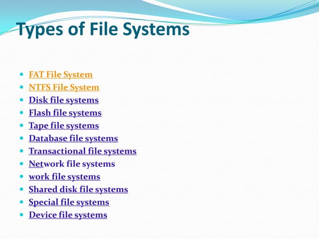 File system Os | PPTX | Operating Systems | Computer Software and ...