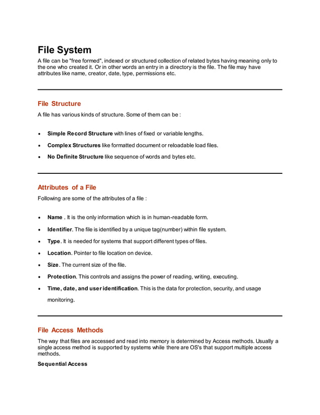 File system | DOCX | Operating Systems | Computer Software and Applications