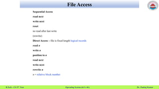 Operating System - File system | PPTX | Operating Systems | Computer Software and Applications